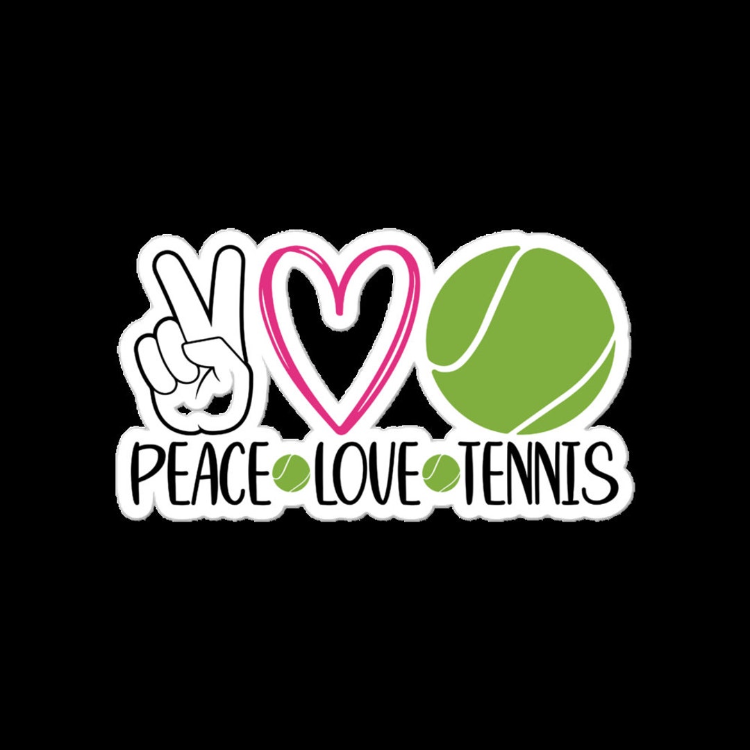 Peace Love Tennis Sticker for Tennis Player Tennis Decal for Tumbler ...
