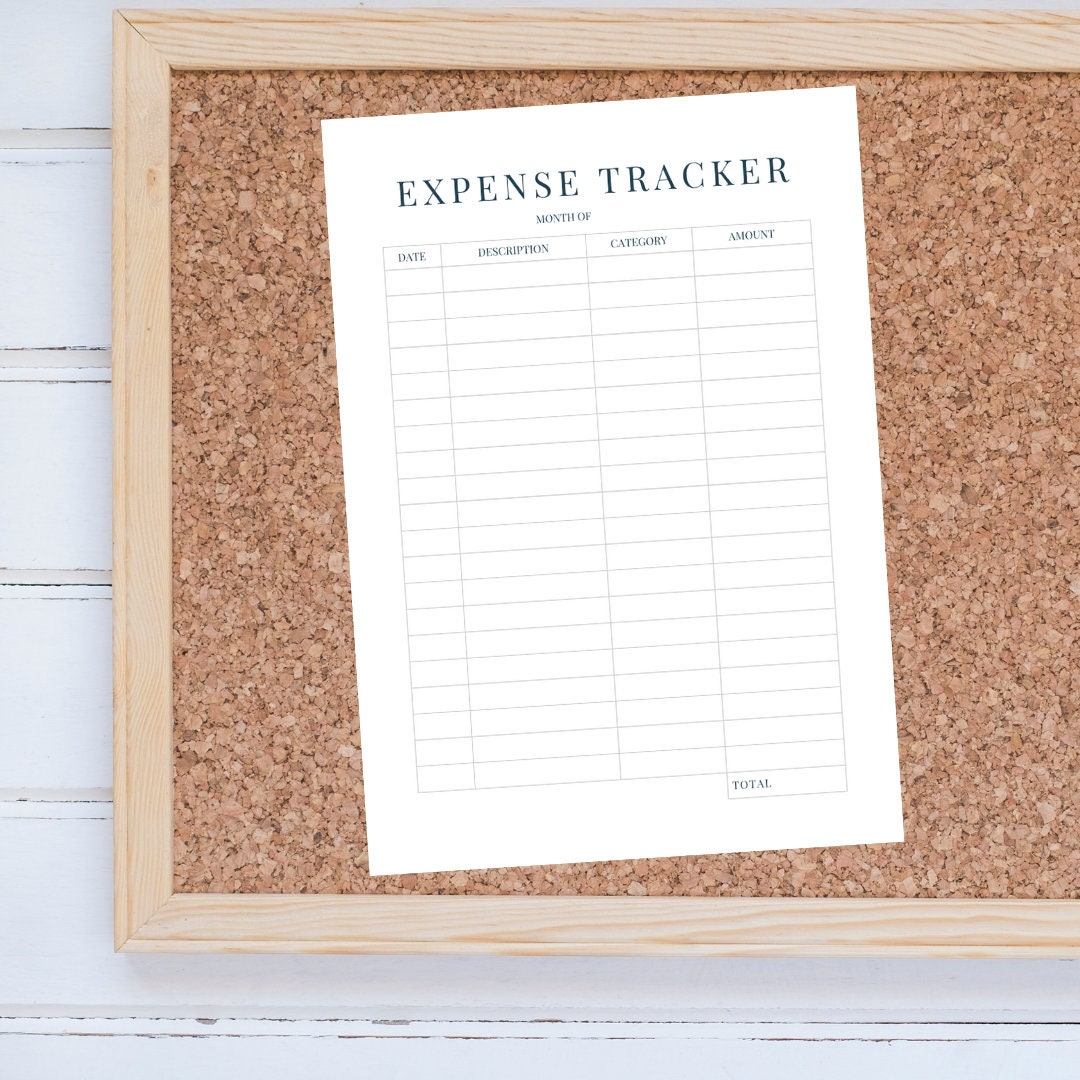 Expense Tracker Digital Printable Expense Print Keep Track of Expenses ...