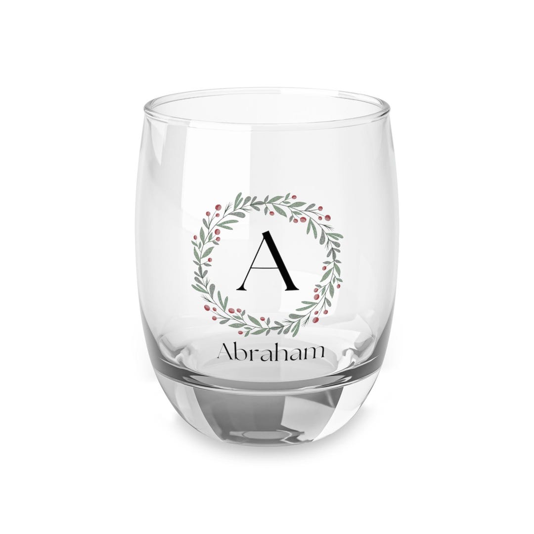 Custom Holiday Glassware Gift for Christmas Personalized Monogram A ...
