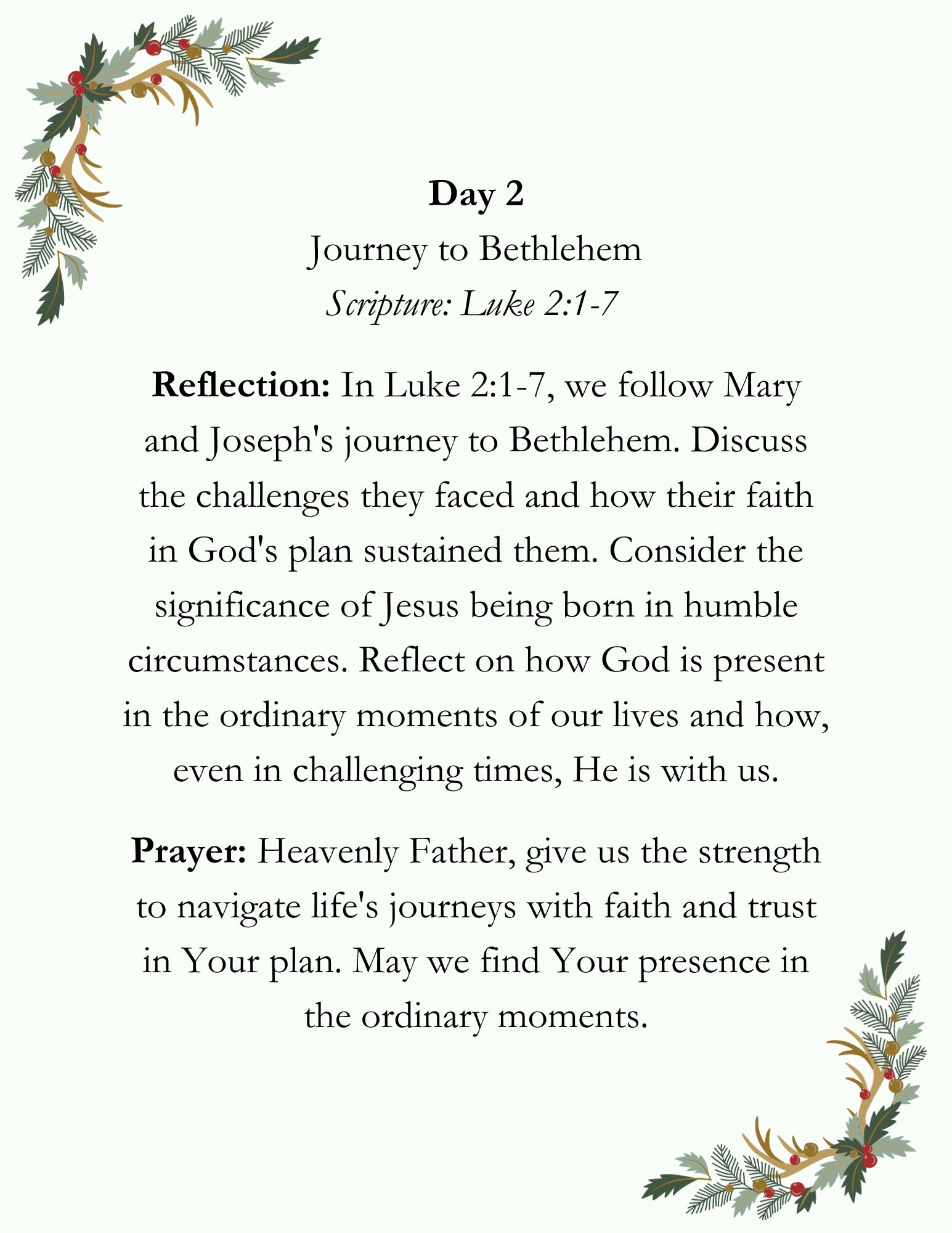 7 Days of Christmas Joy Printable Family Devotional With Scriptures and ...