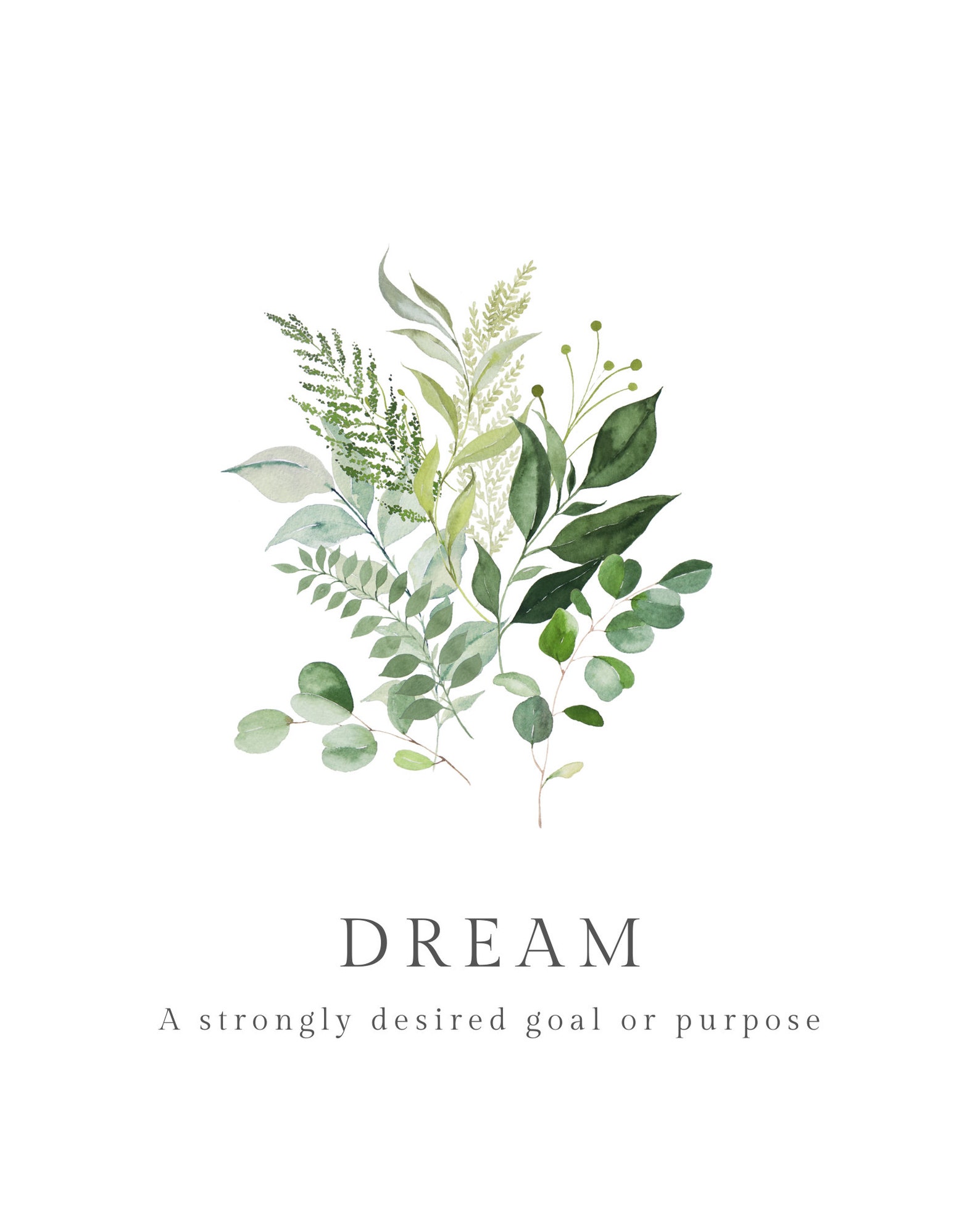 Dream Art Print Dream Botanic Print Botanic Art Dream Wall Decor Dream ...