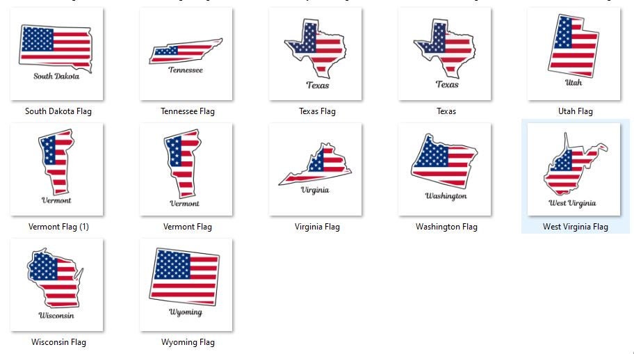 State Outline Mugs USA Flag White and Glossy State Mug USA State Coffee ...