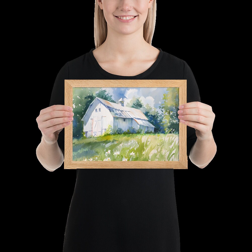 Barn Artwork Barn Print Barn Poster Country Scene Art Print Country ...