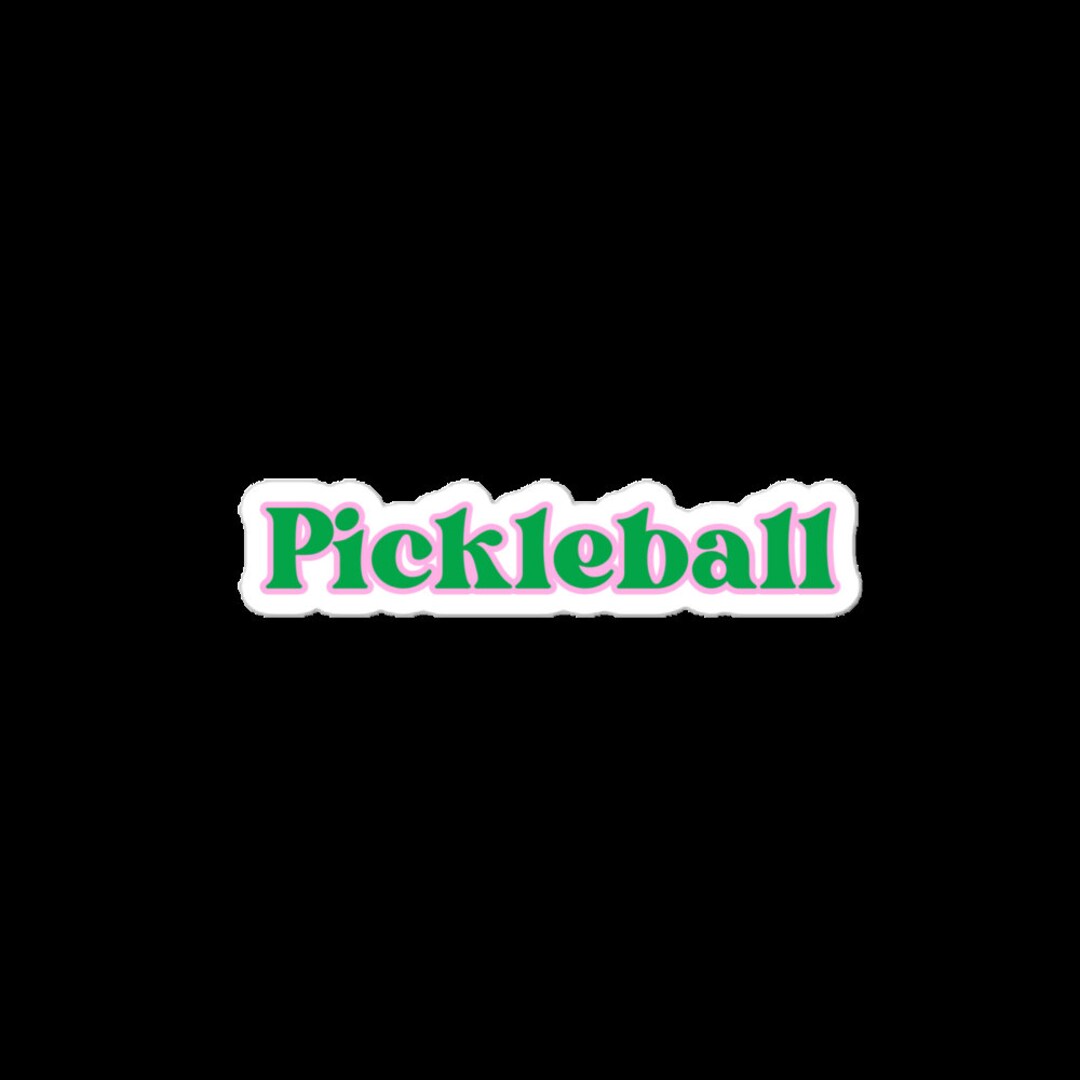Pickleball Sticker Pickleball Green and Pink Sticker Pickleball Decal ...