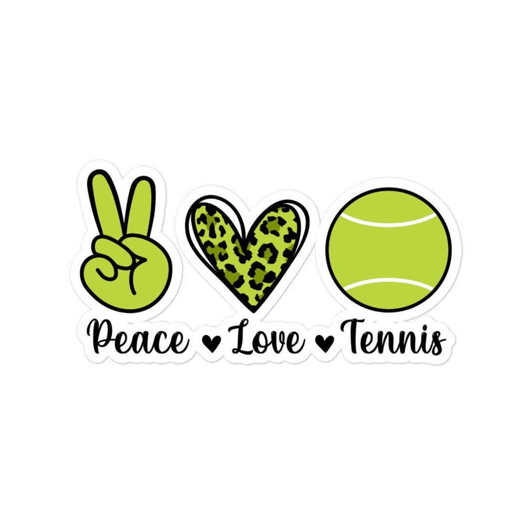 Peace Love Tennis Sticker for Tennis Player Tennis Sticker Gift for ...