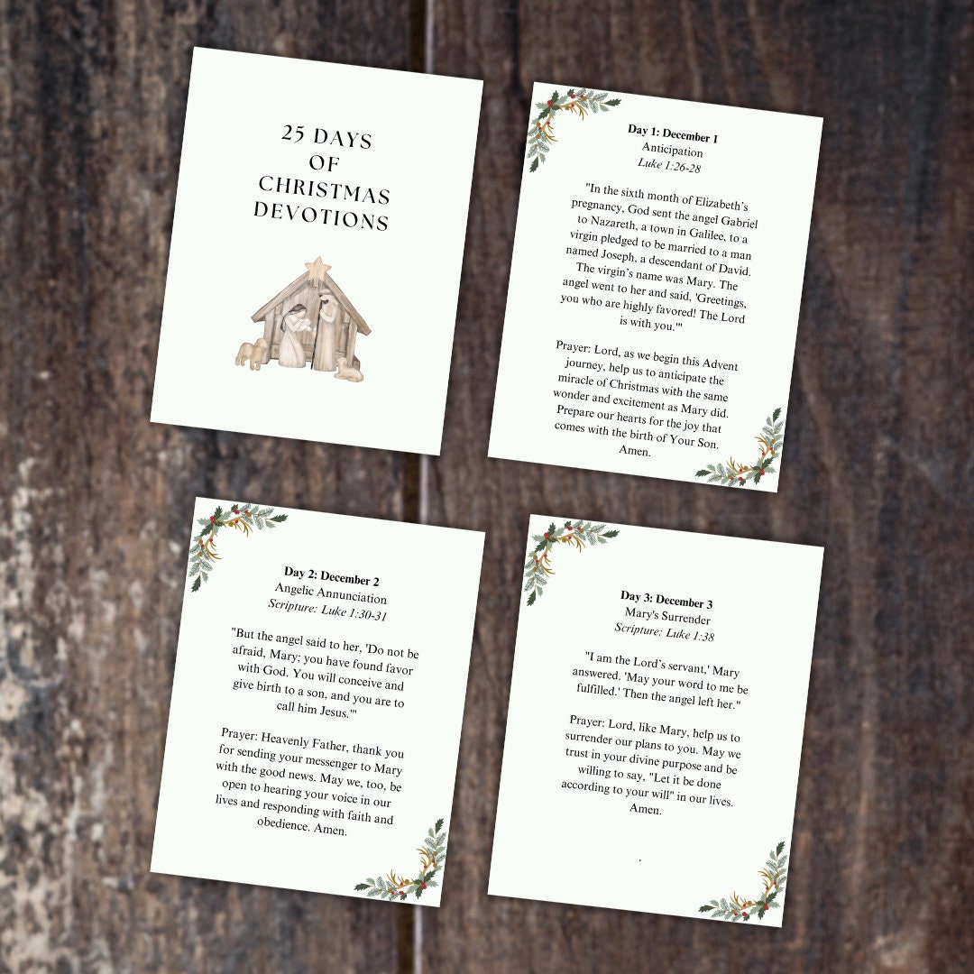 25 Days of Christmas Joy Printable Family Devotional With Scriptures ...