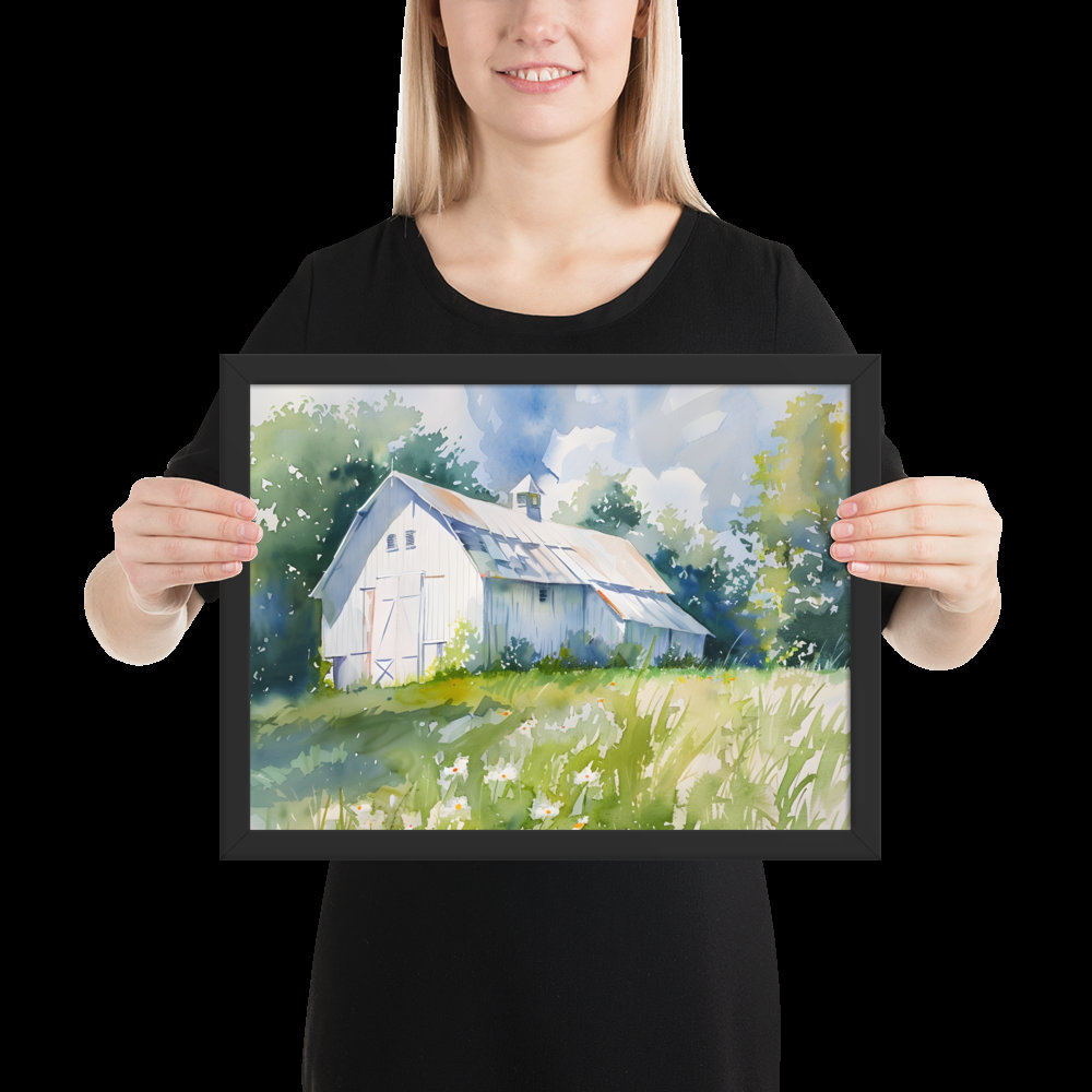 Barn Artwork Barn Print Barn Poster Country Scene Art Print Country ...