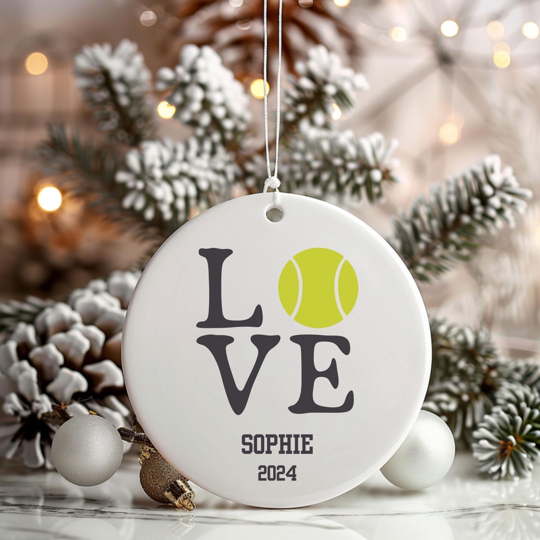 Custom Tennis Ornament for Tennis Player Gift Tennis Christmas Ornament ...