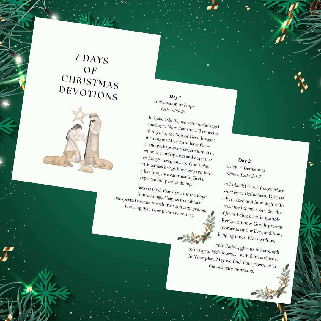 7 Days of Christmas Joy Printable Family Devotional With Scriptures and ...