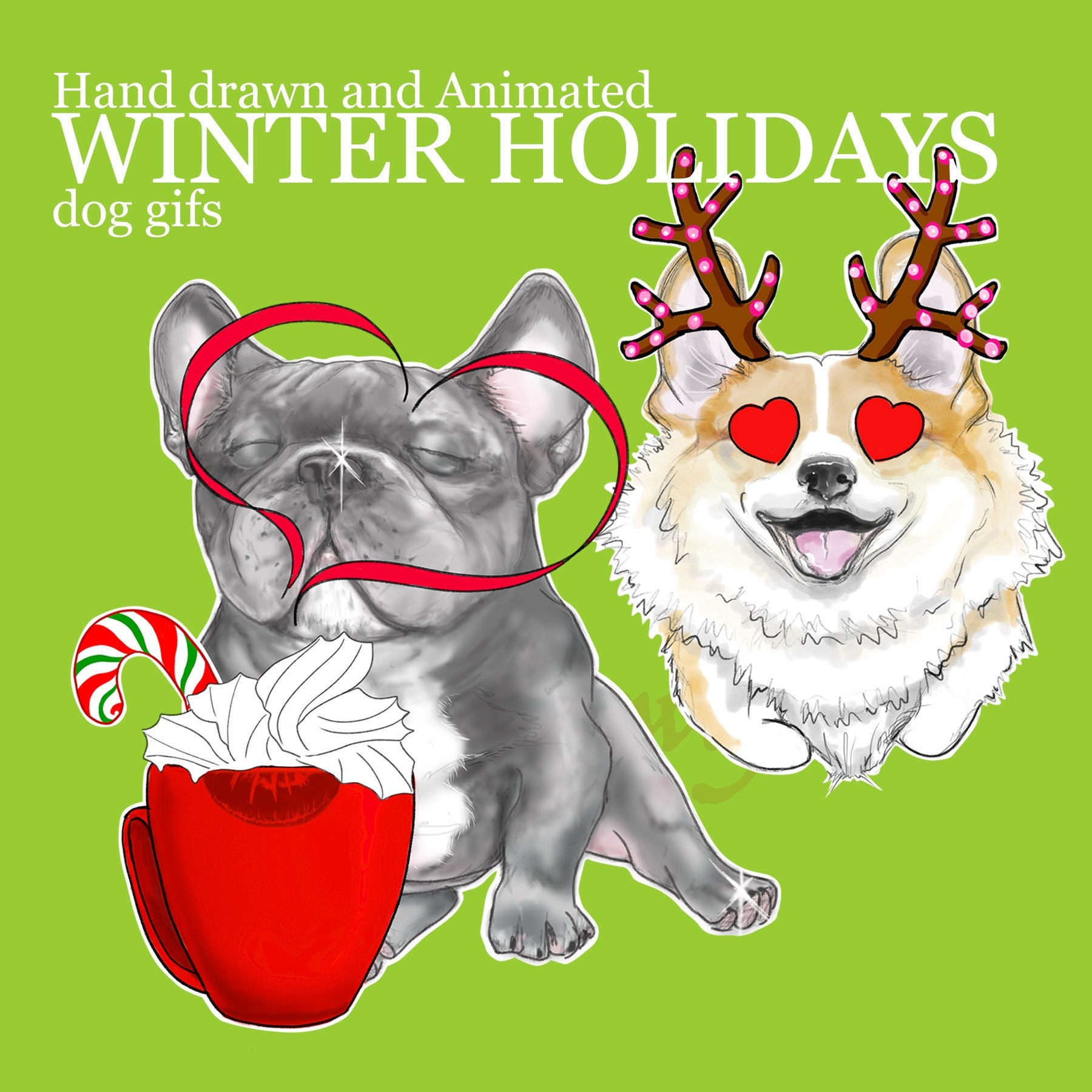 Animated Christmas Dog Gifs
