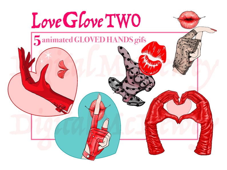 Flirty Hand Signs/5 Gifs/digital Stickers/social Media/blogs/digital ...