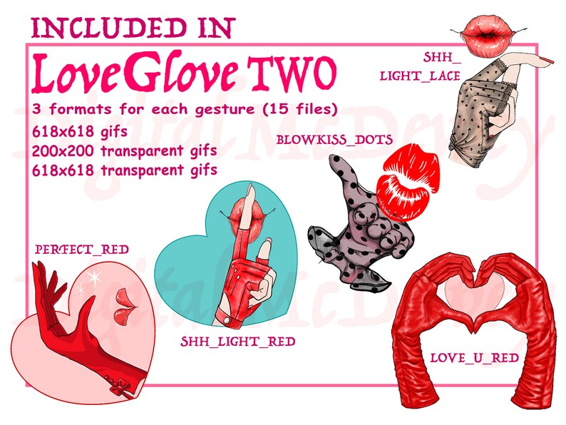 Flirty Hand Signs/5 Gifs/digital Stickers/social Media/blogs/digital ...