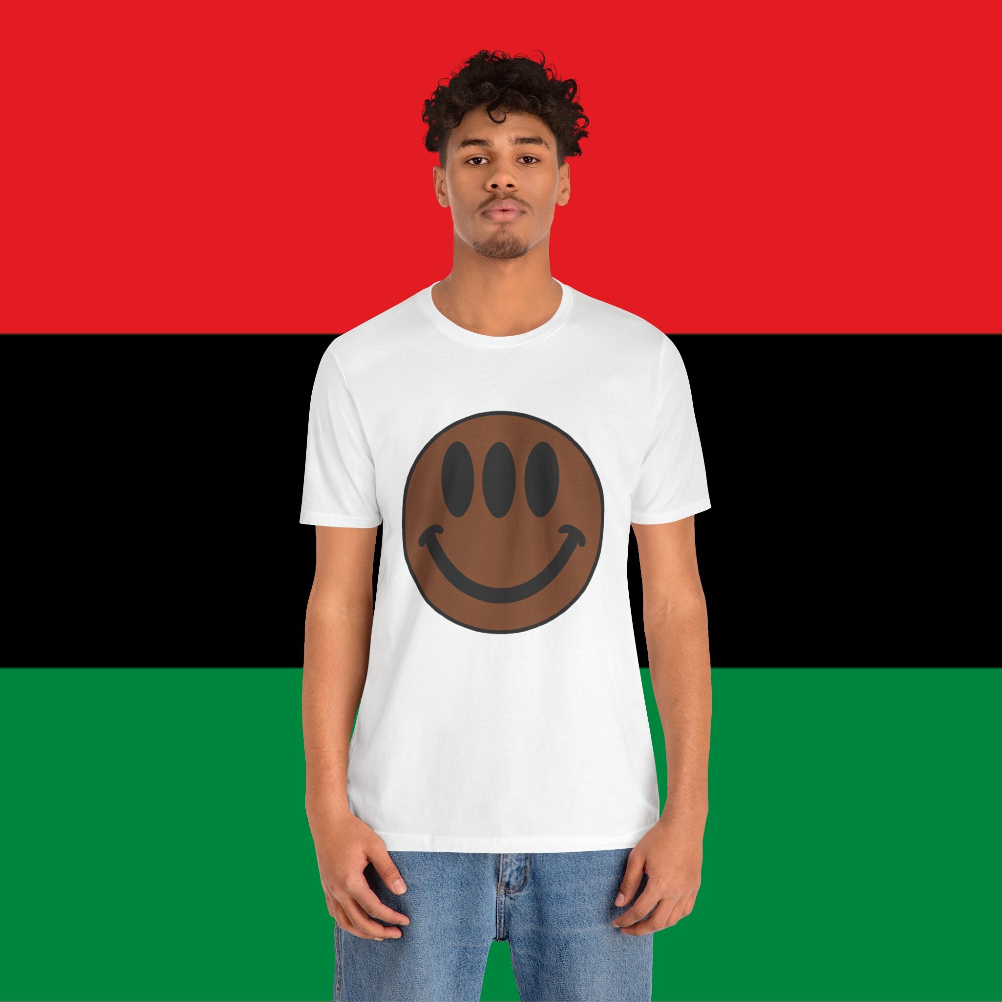 African Smiley Face Tee - Etsy