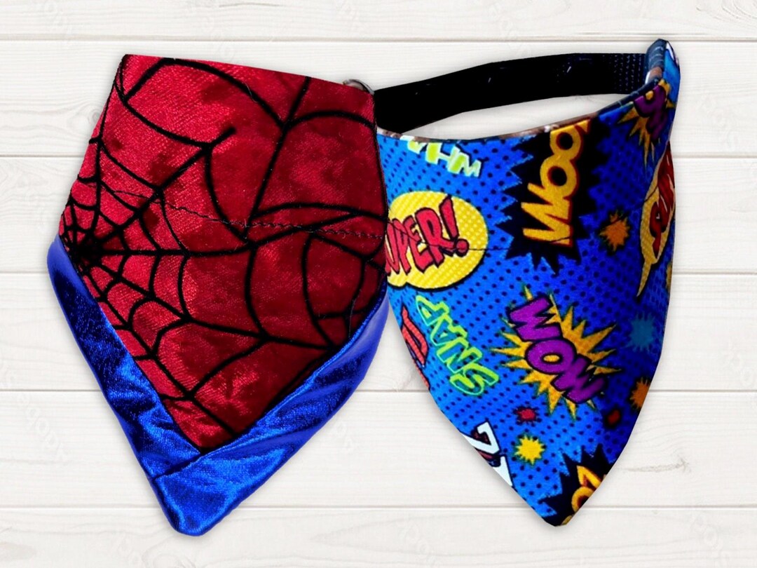 Spider Man Halloween Dog Bandana / Vintage Spiderman Comic Strip, Pow ...