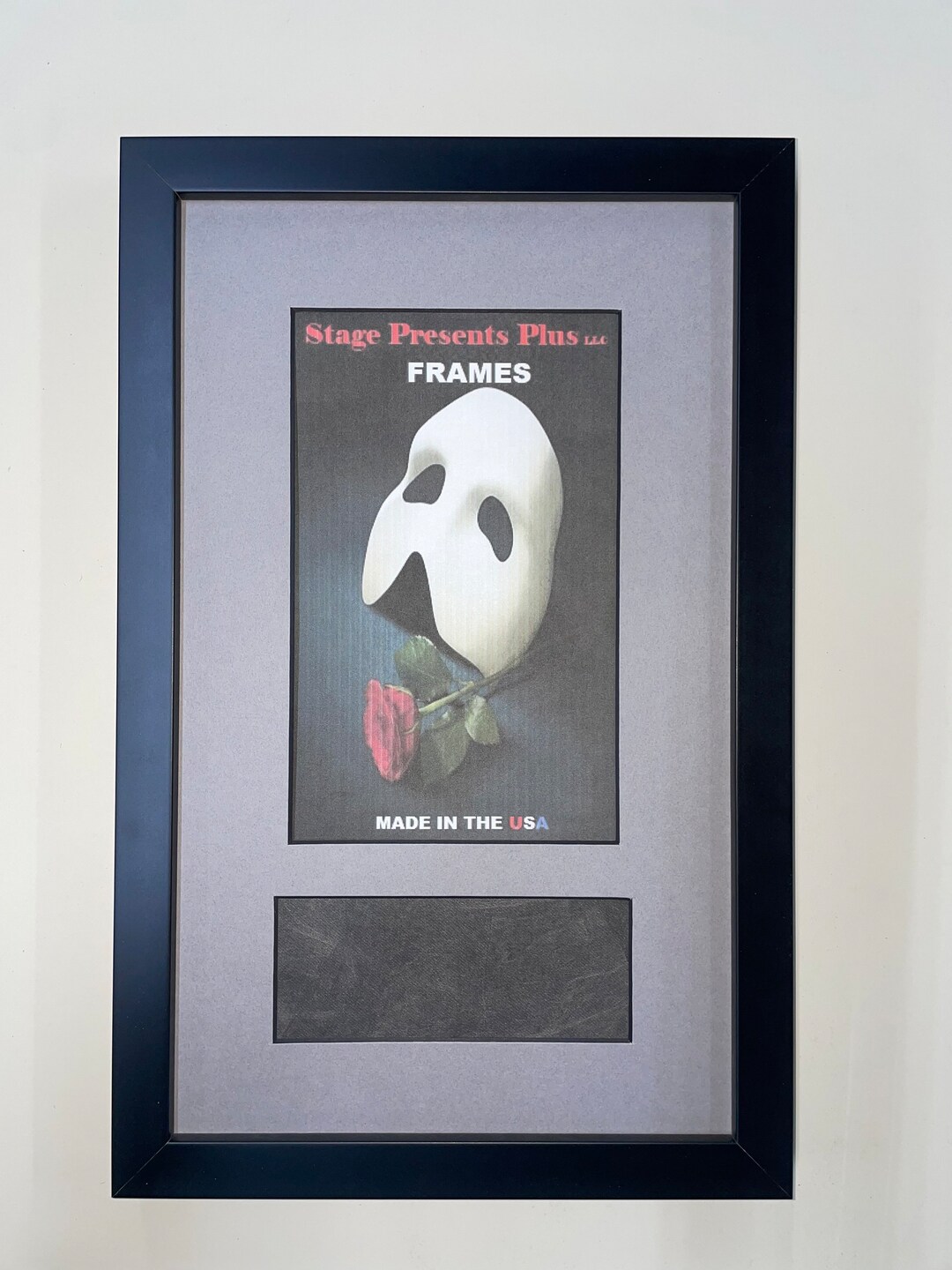 Broadway Playbill Ticket Frame Black With Charcoal Mat. 8 1/2 X 14 - Etsy