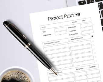 Project Planner, Printable, to Do List, Work Planner, Project Timeline ...