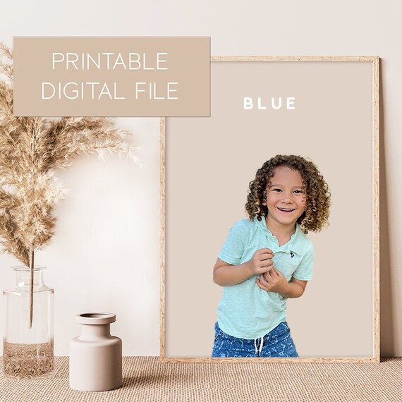 Printable CUSTOM KID'S PORTRAIT digital File Only Not a | Etsy