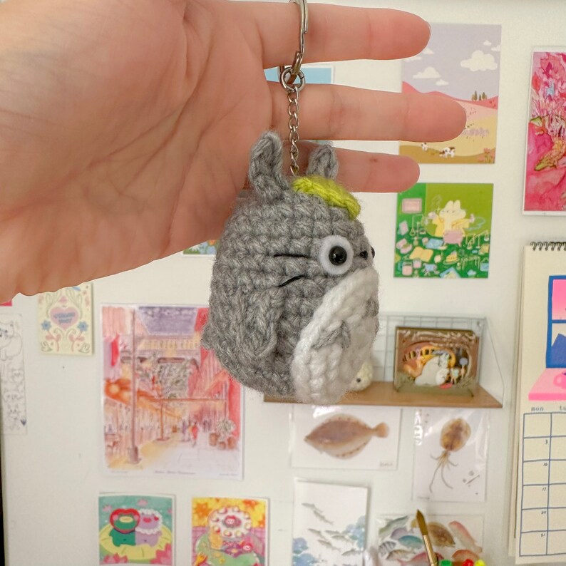 Crochet Totoro Keychain Amigurumi MADE TO ORDER - Etsy