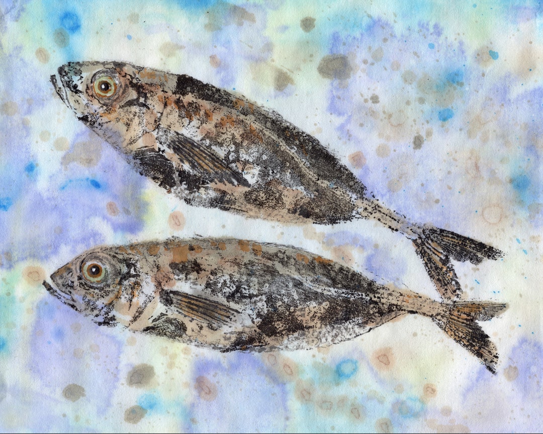 Ocean Studies, Gyotaku and Watercolour Fish Art. Art and Ecology ...