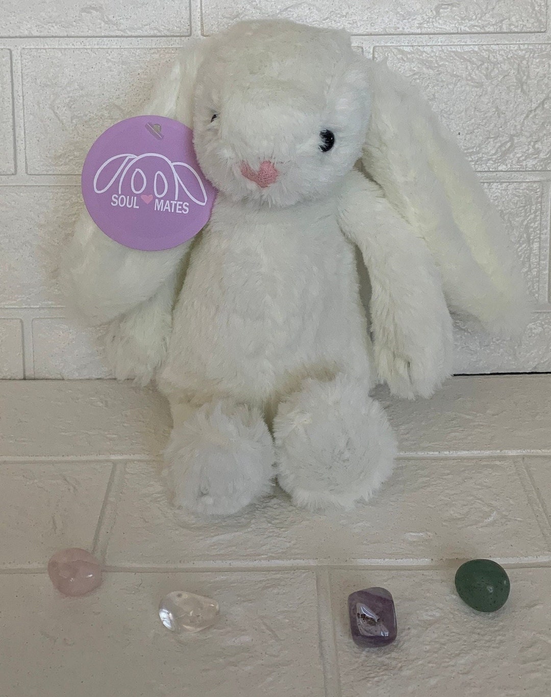 Claire Soul Mates Plush Plush Bunny With Crystals Inside - Etsy