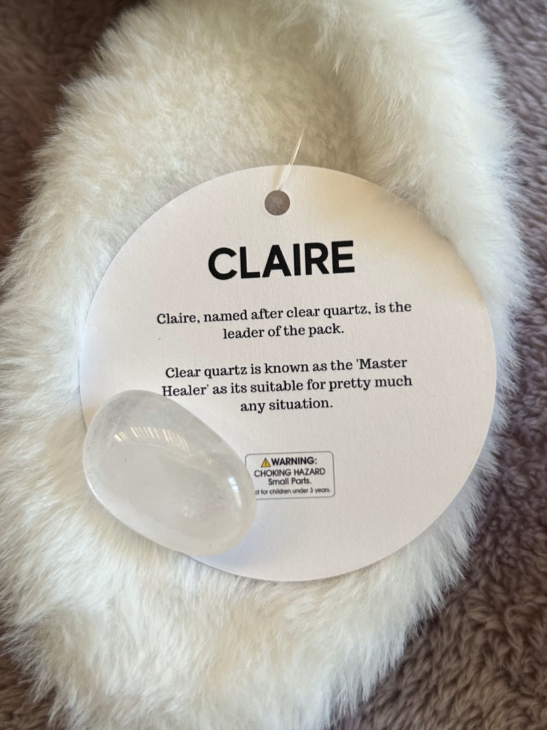 Plush With Crystals - Claire - Clear Quartz - Soul Mates Plush - Etsy
