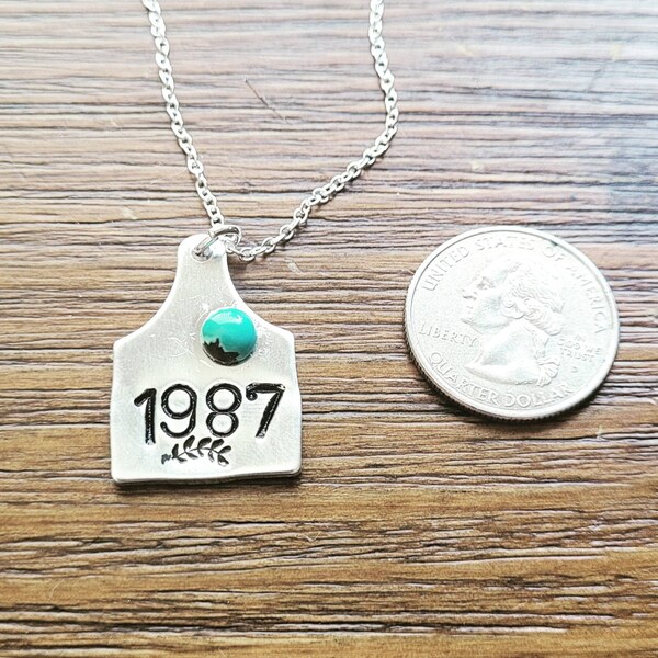 Cow Tag Necklace - Etsy