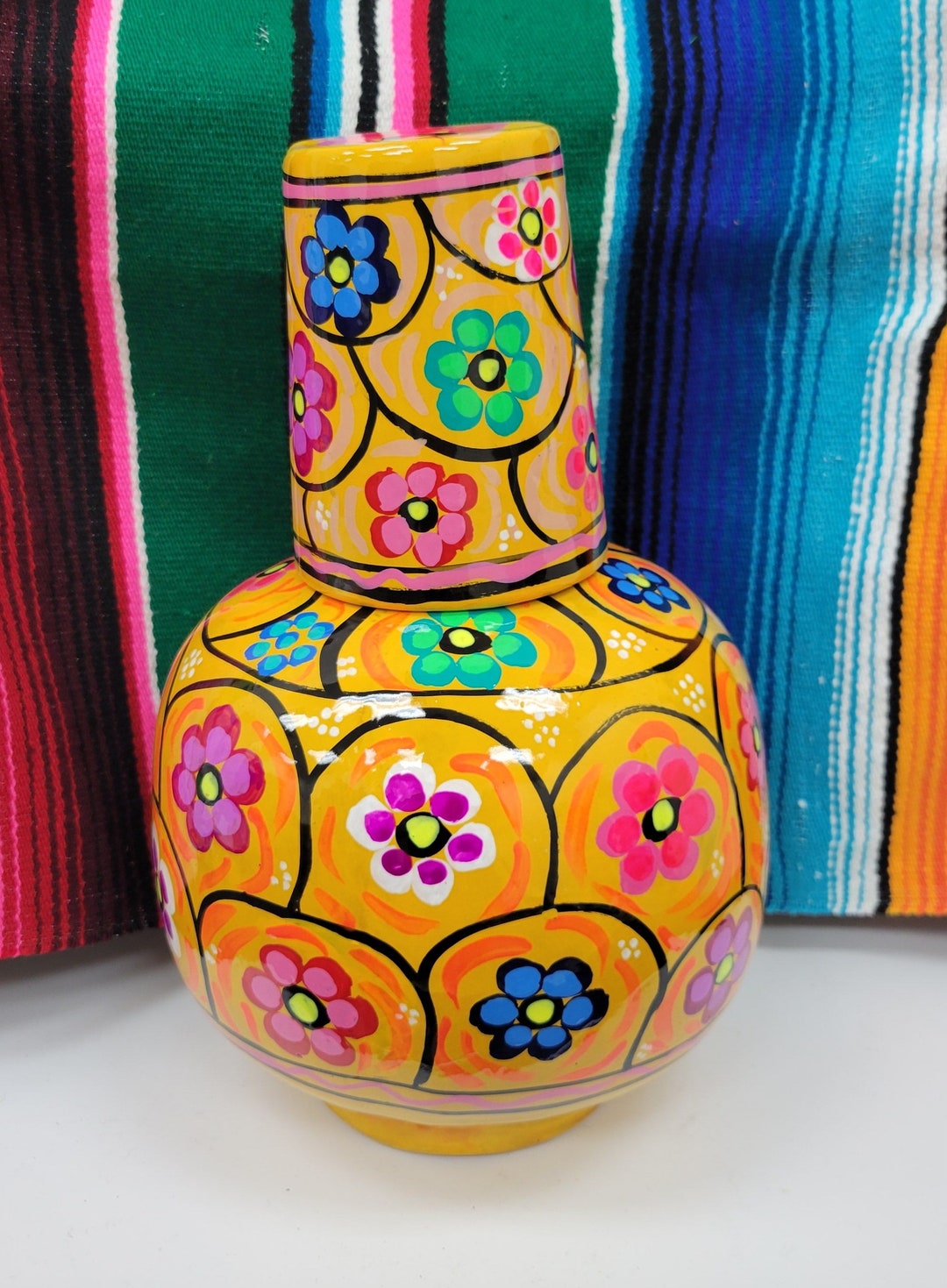 Handmade Water Jug and Cup Jarro De Barro Con Vaso Clay Water Jug Gift ...