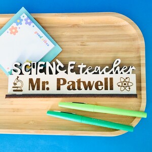 Science Teacher Name Sign Personalized Gift for Her Teacher ...