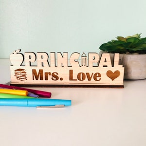 Principal Name Plate for Office Principal Desk Sign Gift for Her ...