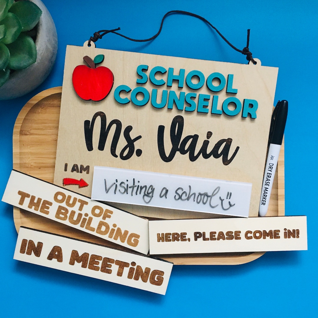 School Counselor Office Door Sign School Counselor Name Sign Gift for ...