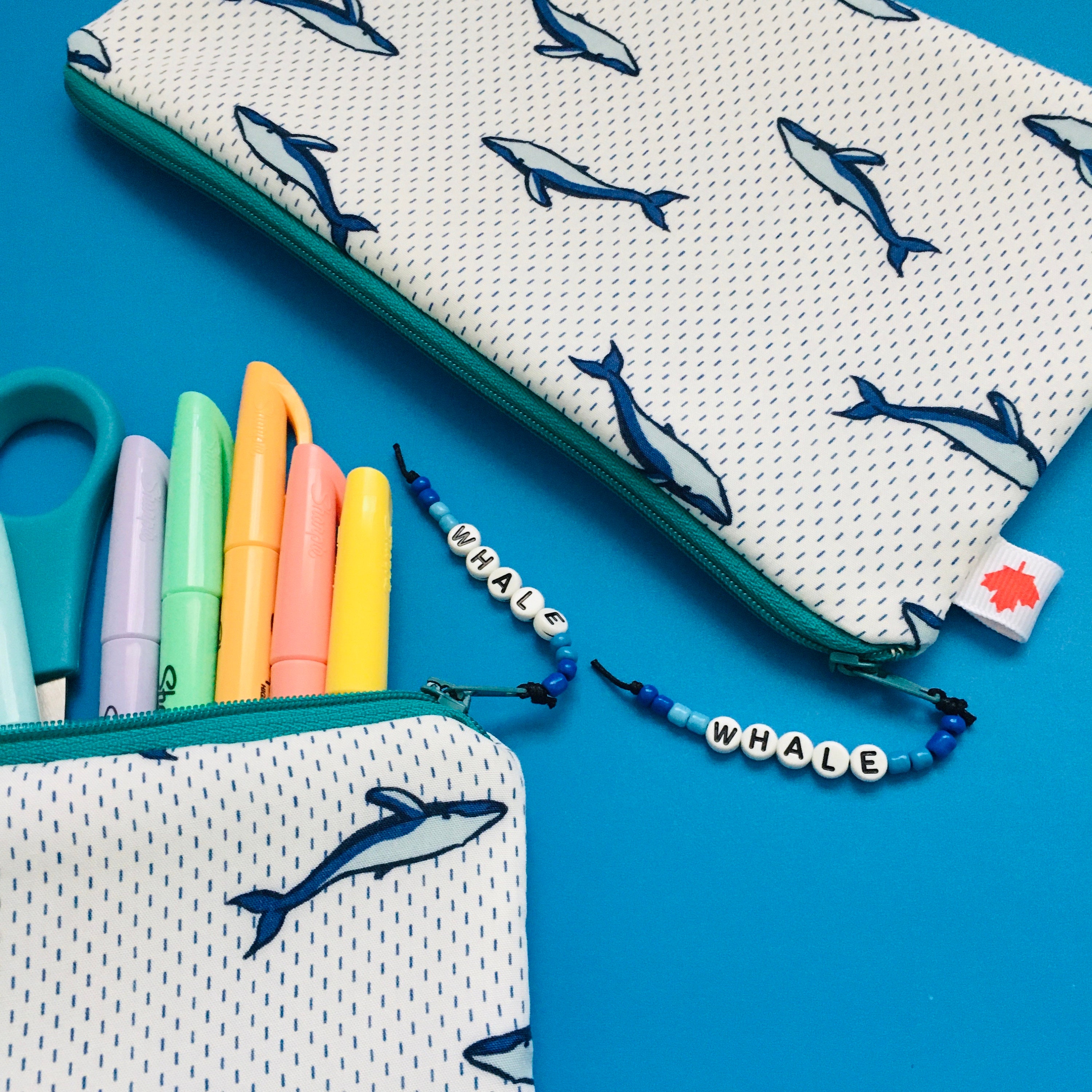 Whale Zipper Bag Whale Pouch Whale Pencil Case Gift for Her - Etsy
