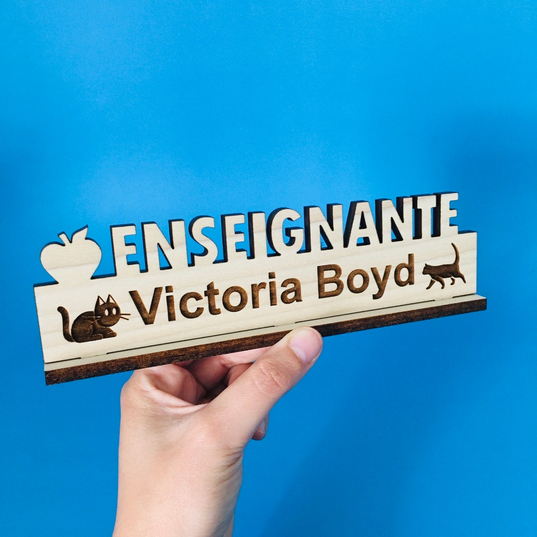 Office Name Plate French Teacher Gift Name Sign for French Teacher ...