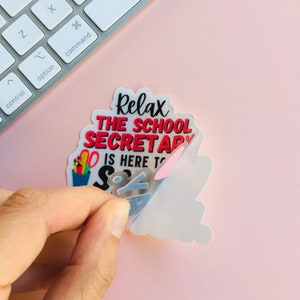 Sticker School Secretary Vinyl Decal School Secretary Gift School Staff ...