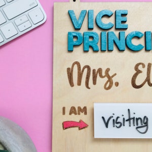 Vice Principal Office Door Sign School Principal Name Sign Gift for Him ...