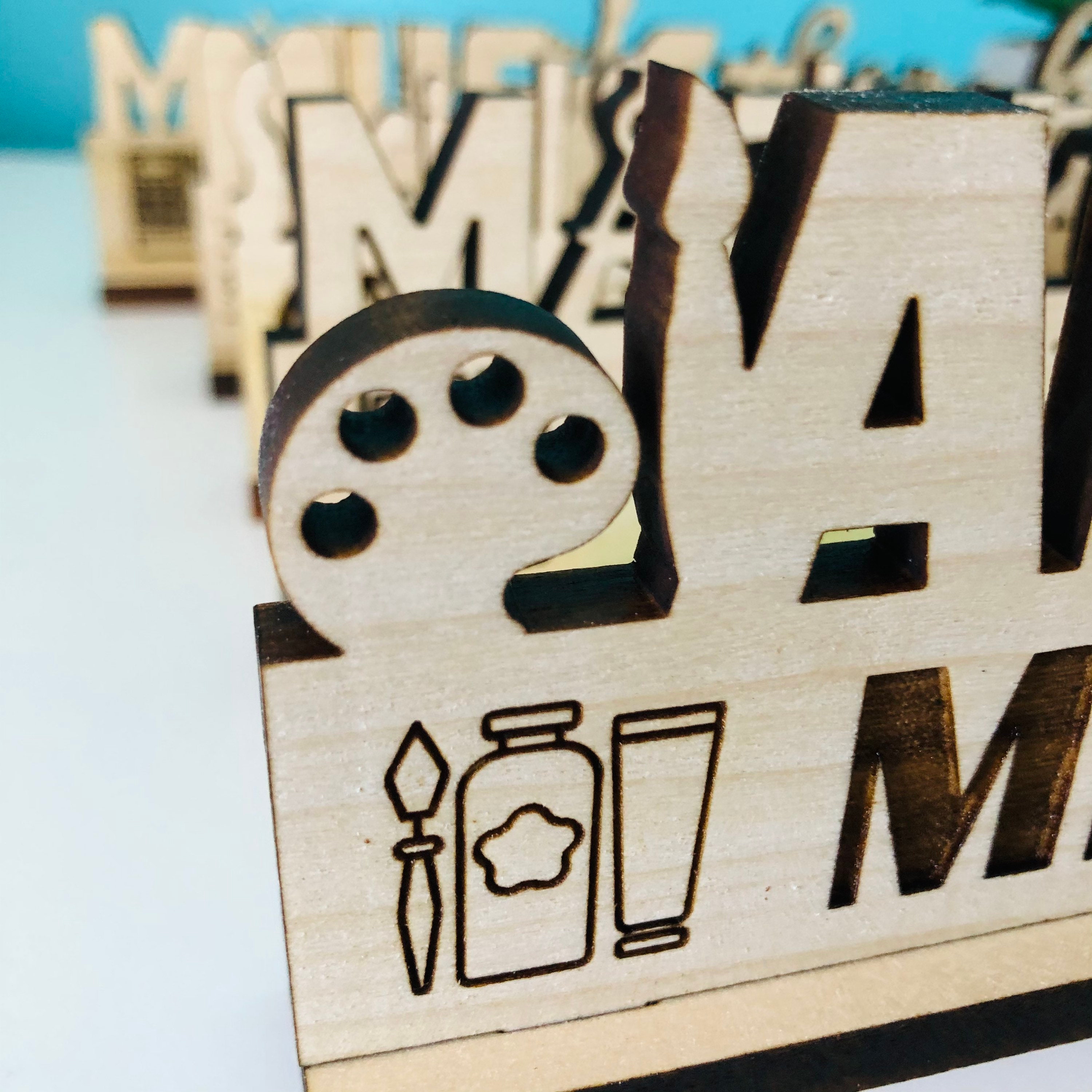 Art Teacher Gift for Art Teacher Name Sign Personalized - Etsy