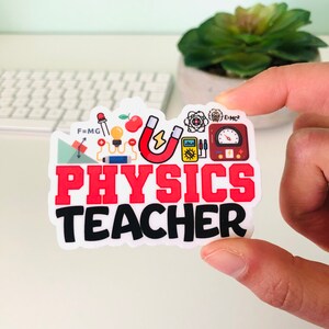 Physics Teacher Sticker Laptop Science Teacher Gift for Her Male ...