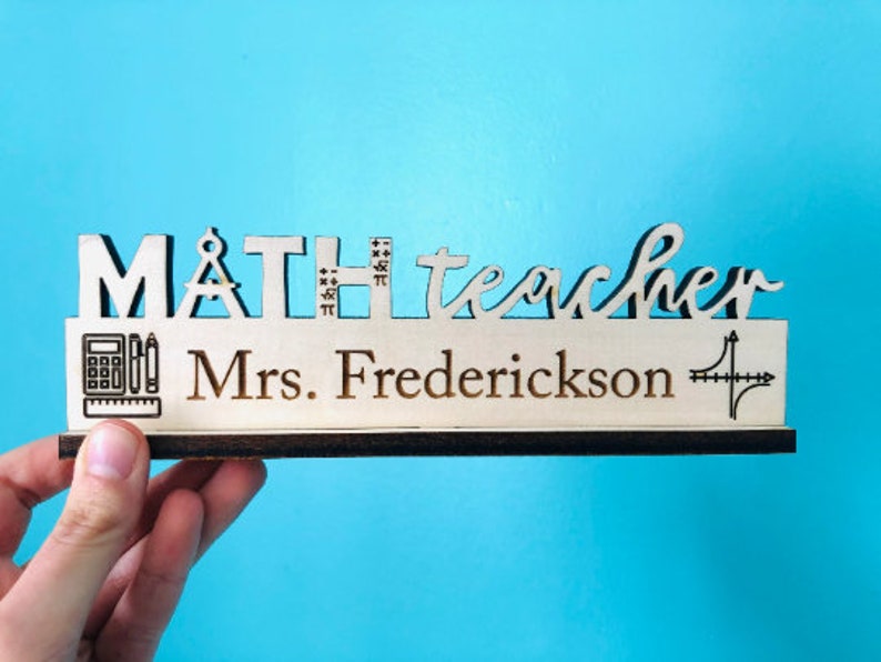Math Teacher Desk Plaque for Classroom Decor for Math Teacher - Etsy