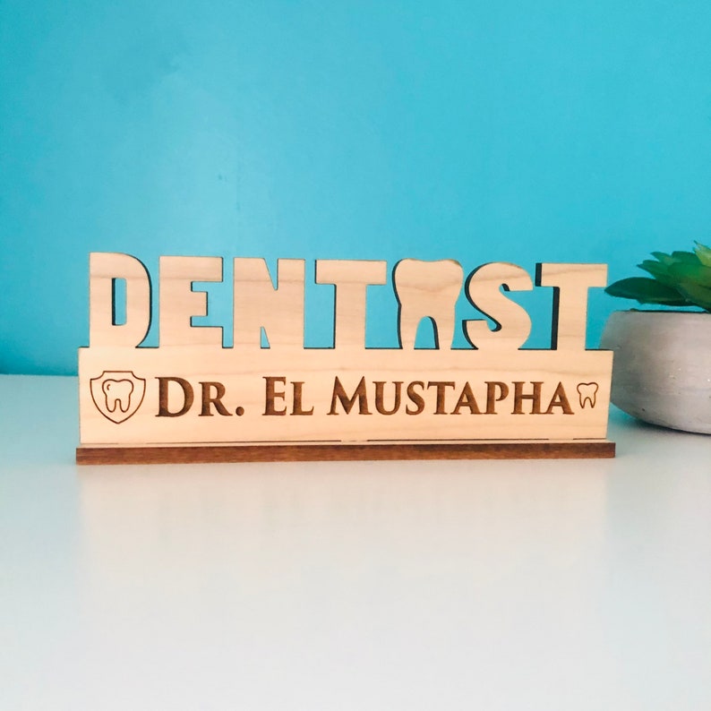 Dentist Wood Sign for Office Dentist Name Sign Gift for Dental Office ...