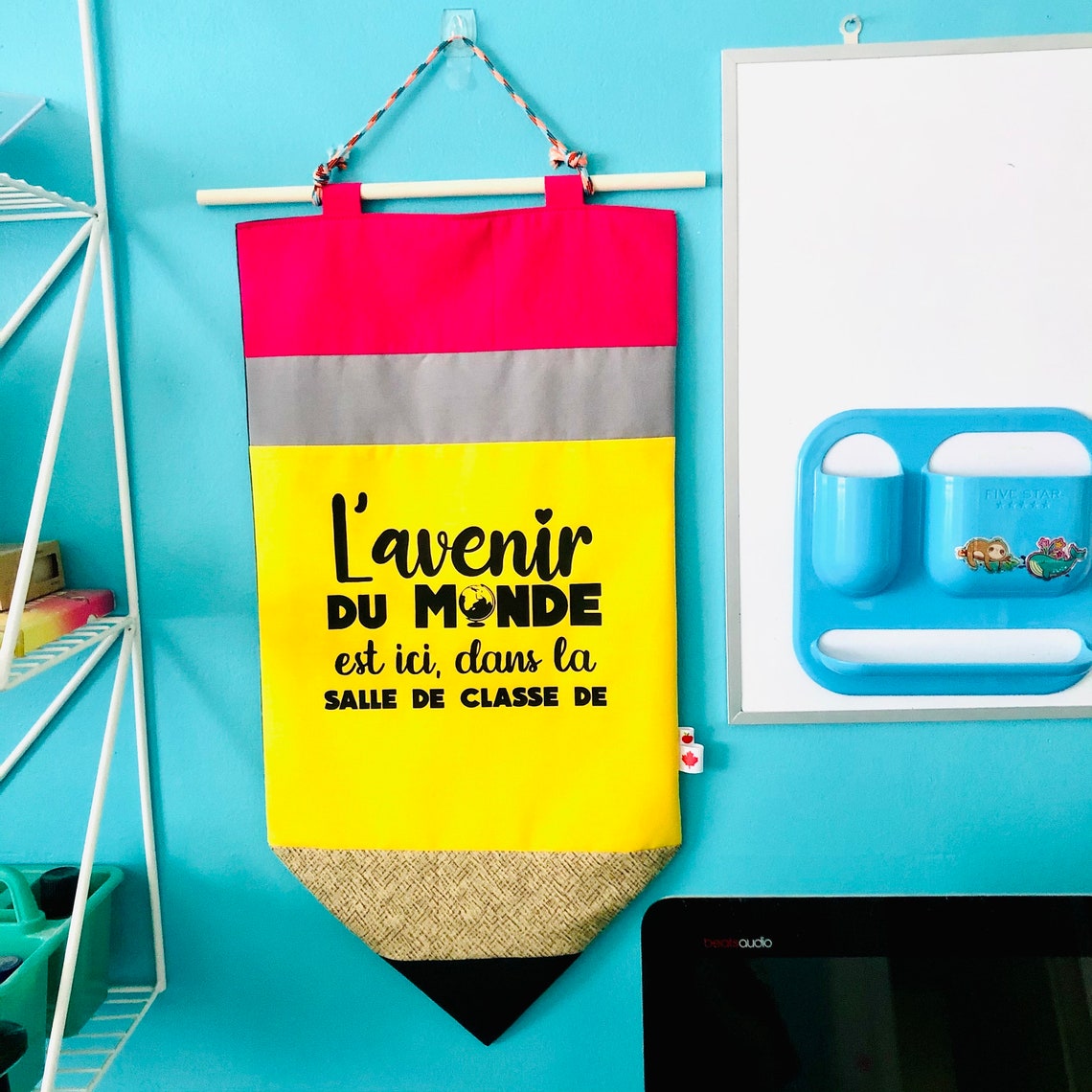 Personalized French Teacher Gift: Fabric Classroom Banner - Etsy