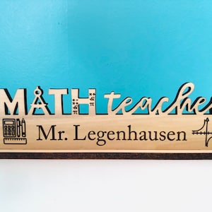 Math Teacher Desk Plaque for Classroom Decor for Math Teacher - Etsy