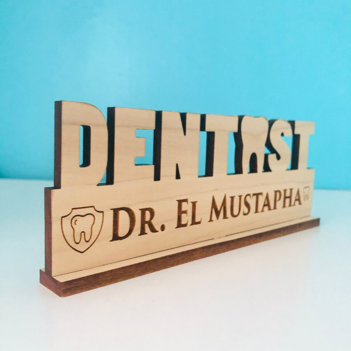Dentist Wood Sign for Office Dentist Name Sign Gift for Dental Office ...