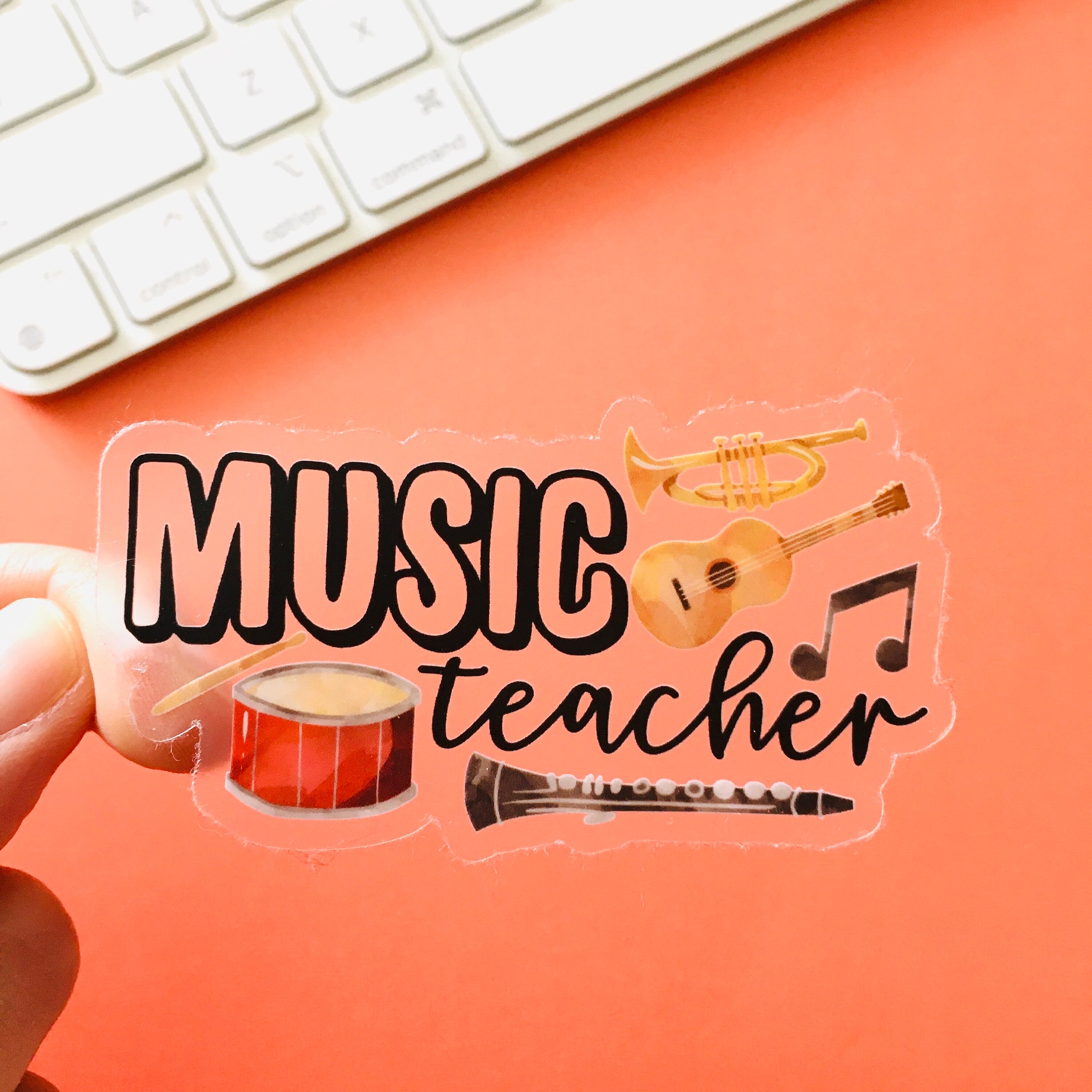 Music Teacher Sticker Music Teacher Vinyl Decal Teacher Gift - Etsy