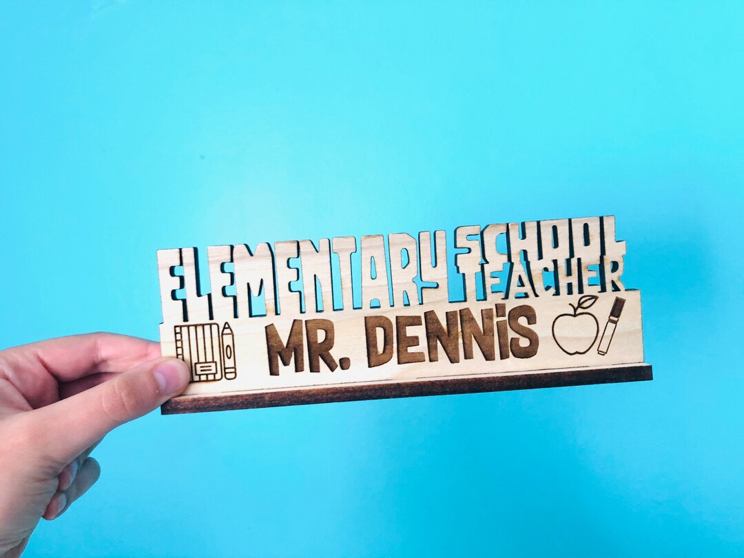 Elementary School Teacher Appreciation Gift for Classroom Desk Plaque ...