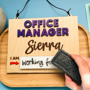 Office Manager Door Sign Office Manager Name Sign Gift for Him Office ...