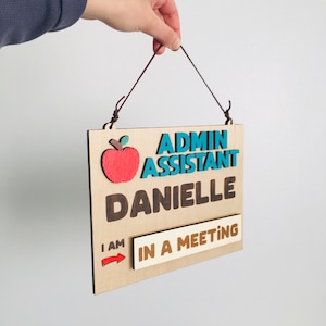 Admin Assistant Office Door Sign Admin Assistant Name Sign Gift for Her ...