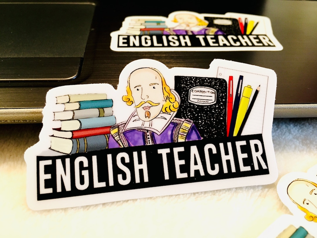 English Teacher Sticker Gift for English Teacher Shakespeare Mug ...