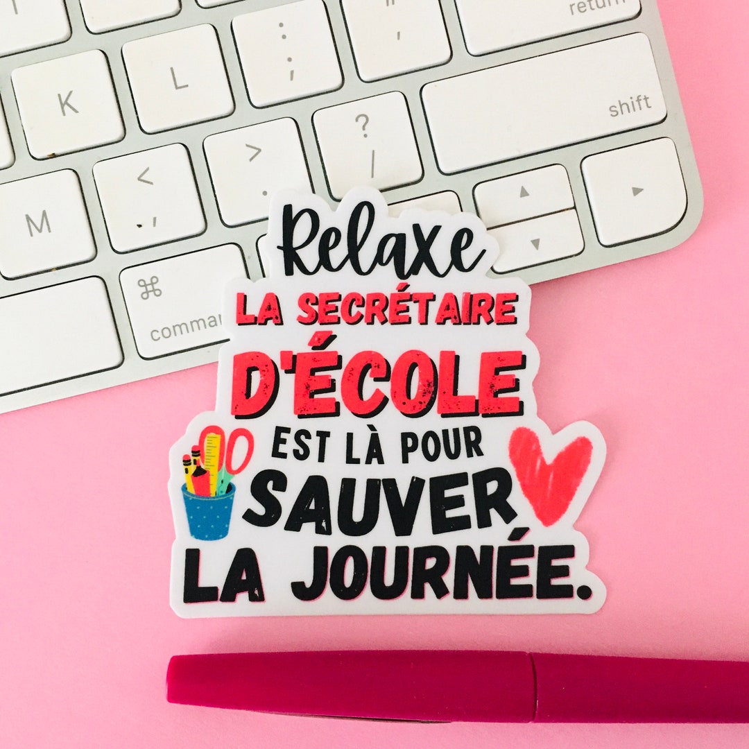 School Secretary French Decal School Secretary Sticker Gift School ...