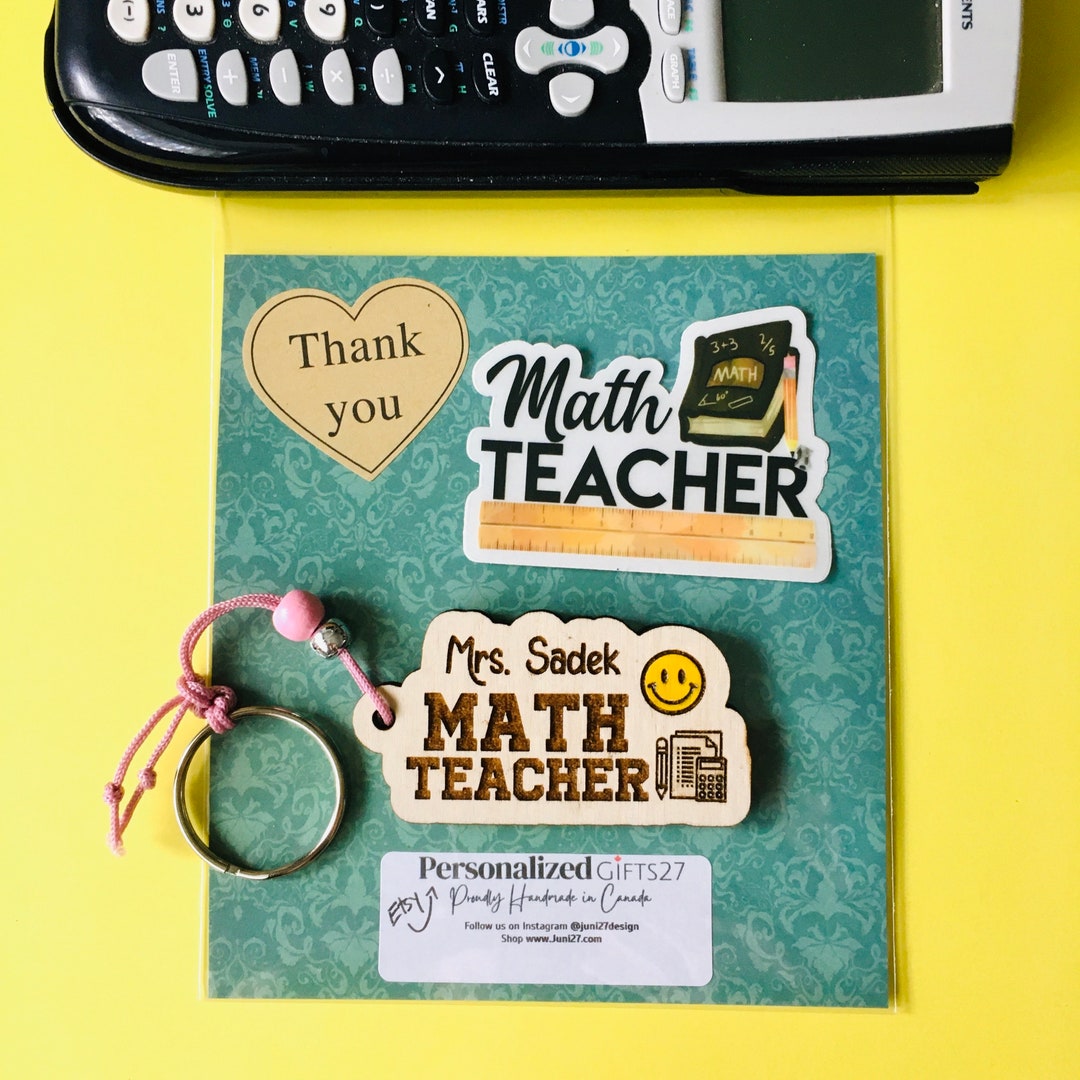 Math Teacher Gift Set Math Teacher Keychain Teacher Sticker Math Gift ...