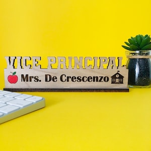 Vice Principal Name Sign Office Decor Vice Principal Desk Sign Gift for ...