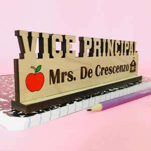 Principal Name Plate for Office Principal Desk Sign Gift for Her ...